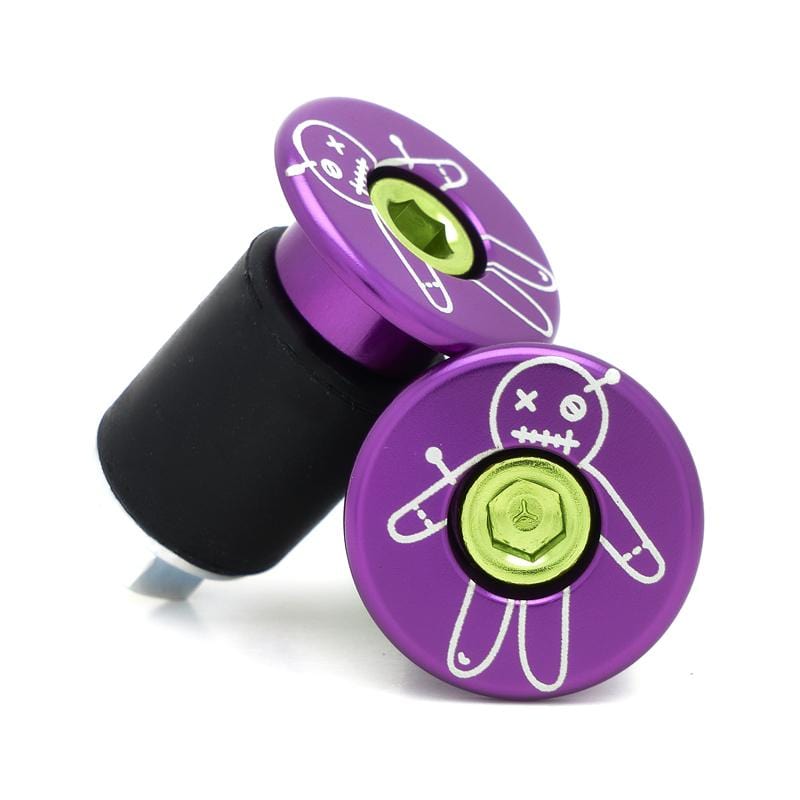 Voodoo Doll Bar End Plug Set by KustomCaps - KUSTOM VENTURES